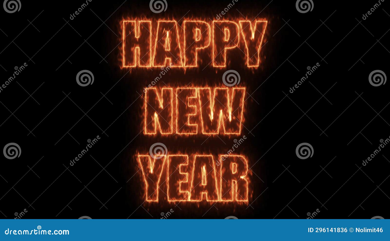 Happy New Year text stock footage. Video of celebration - 296141836