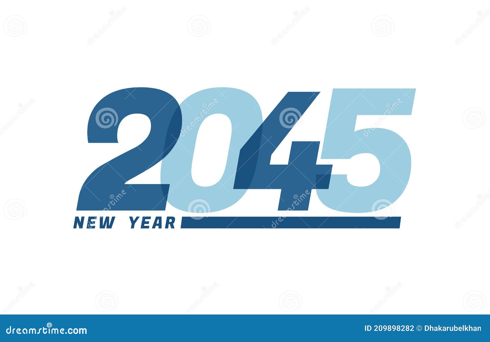 Happy New Year 2045. Happy New Year 2045 Text Design for Brochure ...