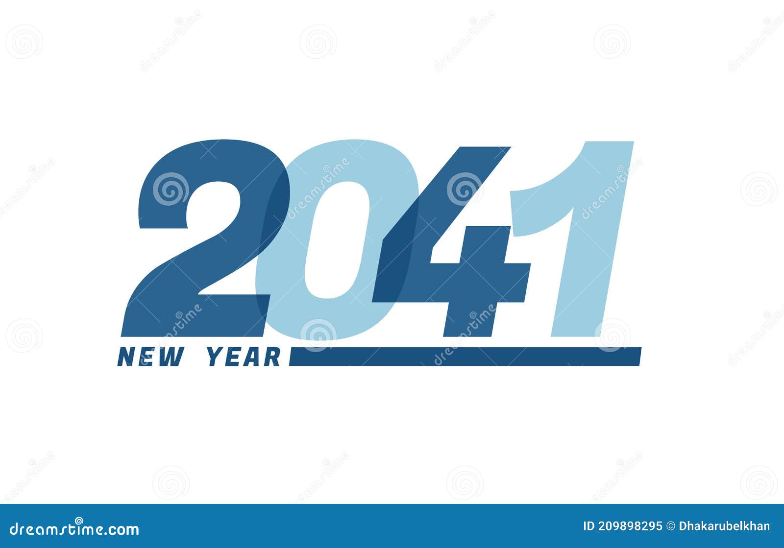 2041 Year, Happy New Year 2041 Vector, 2041 Number Design Vector ...
