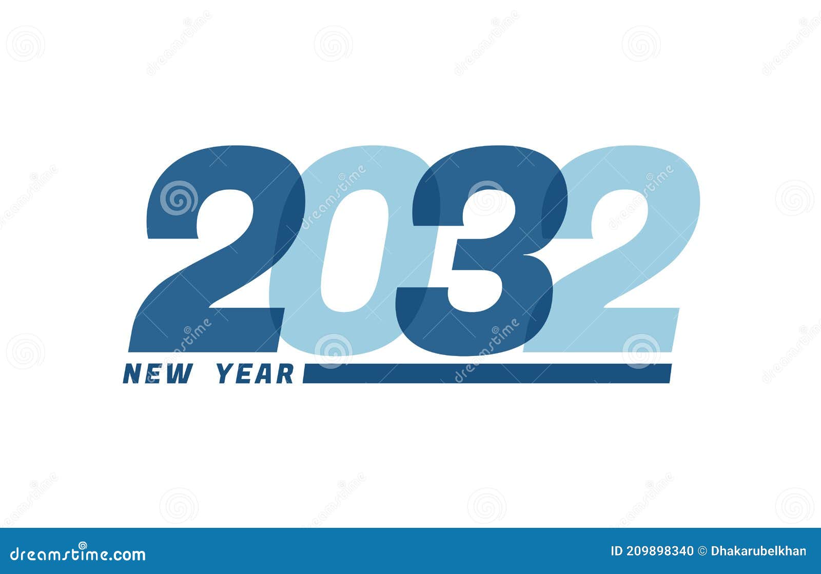Happy New Year 2032. Happy New Year 2032 Text Design for Brochure ...