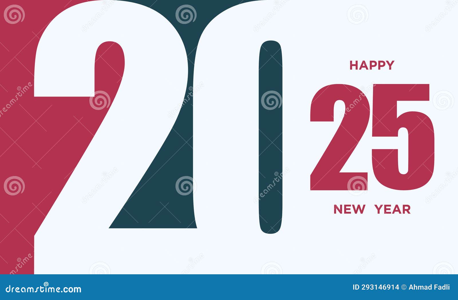 2025 Happy New Year Text Design Stock Illustration - Illustration of ...