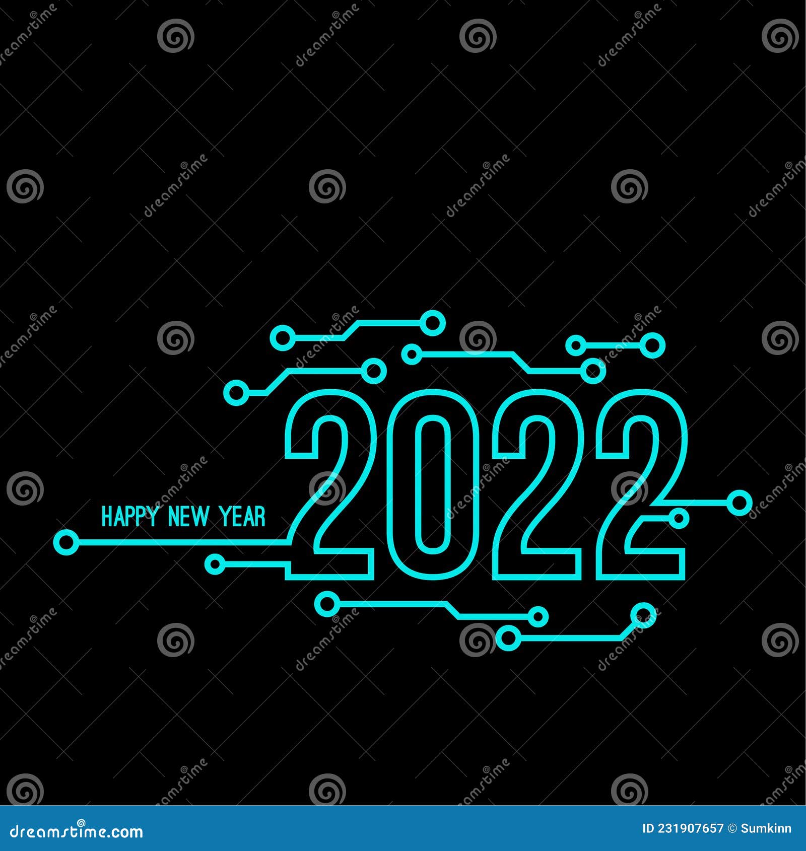 Happy new year stock vector. Illustration of design - 231907657