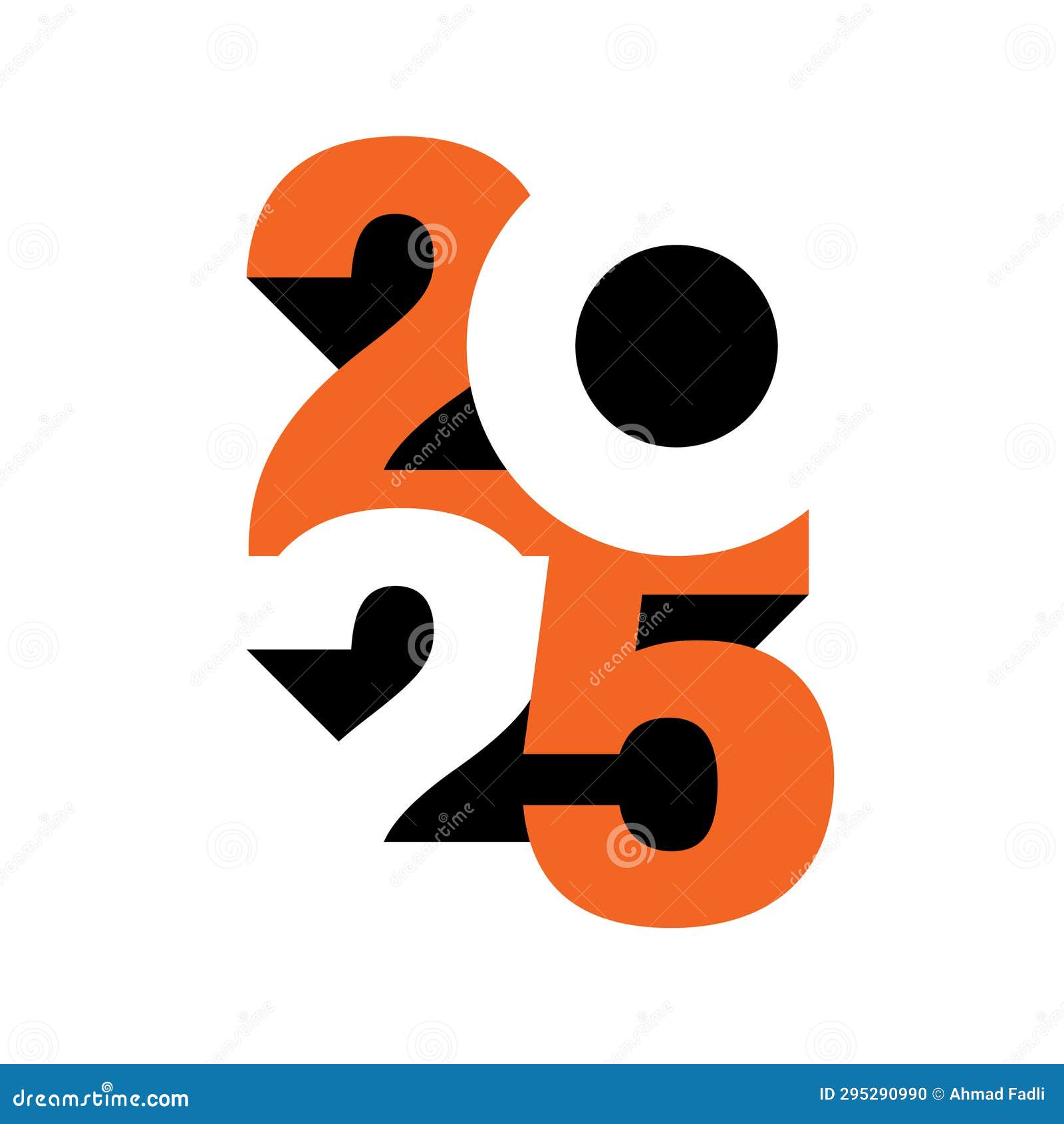 2025 Happy New Year Text Design Stock Vector - Illustration of white ...