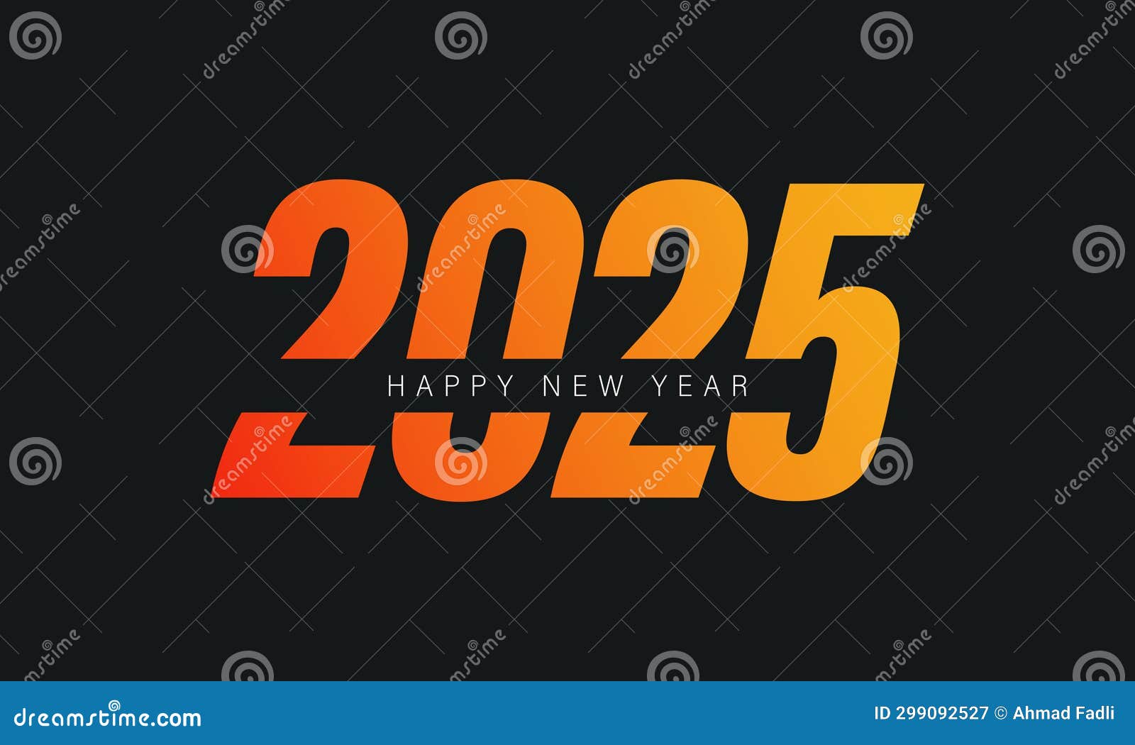 2025 Happy New Year Text Design Vector Stock Illustration ...