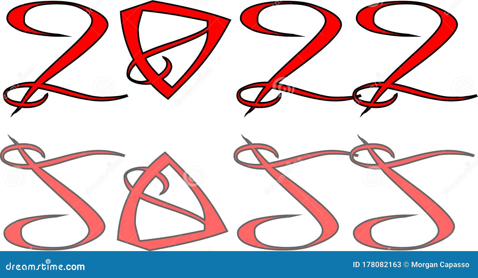 Happy New Year 2022 Text Sign Illustration Stock Vector - Illustration ...