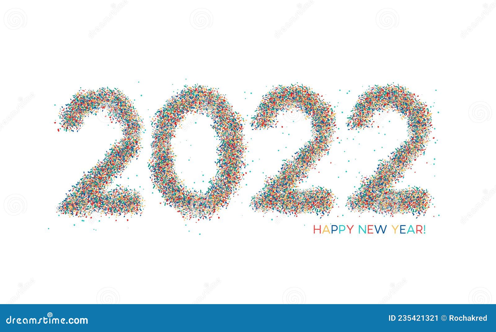 Happy New Year 2022 Text Typography Design Patter, Vector Illustration ...