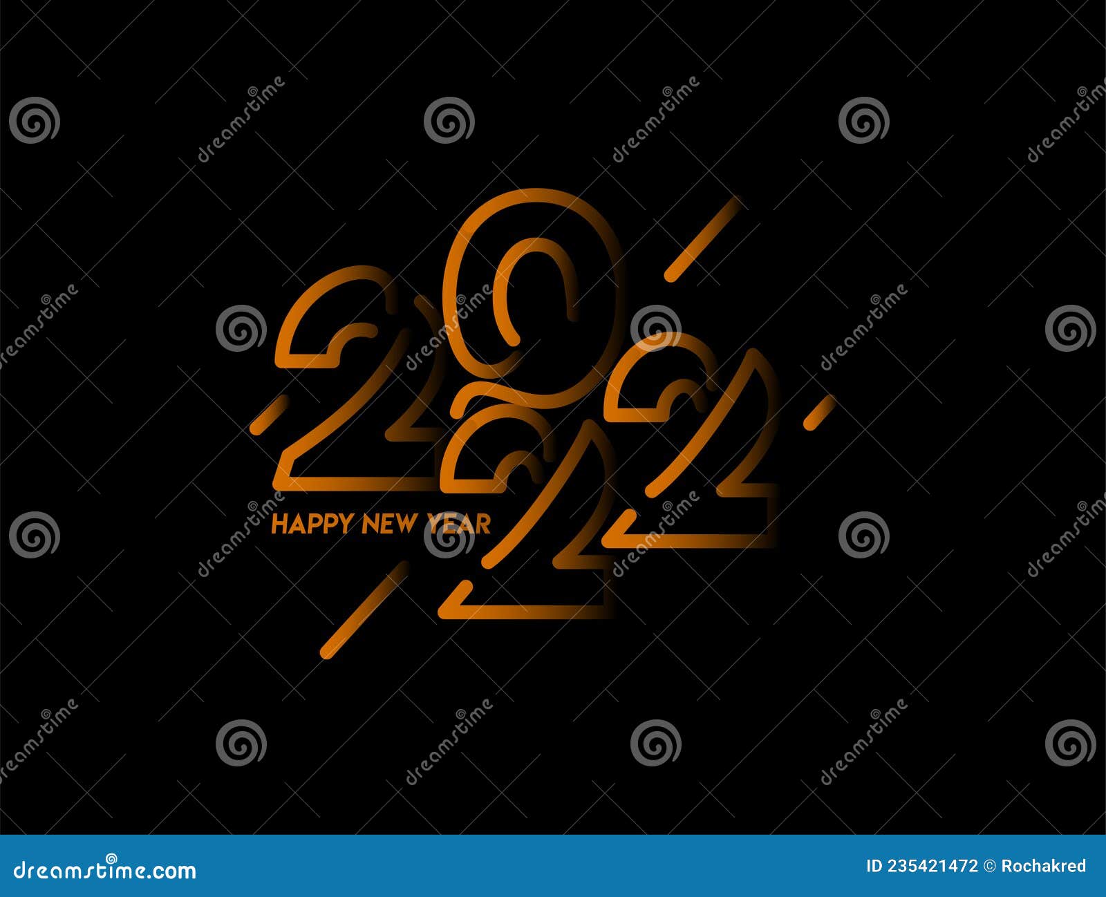 Happy New Year 2022 Text Typography Design Patter, Vector Illustration ...