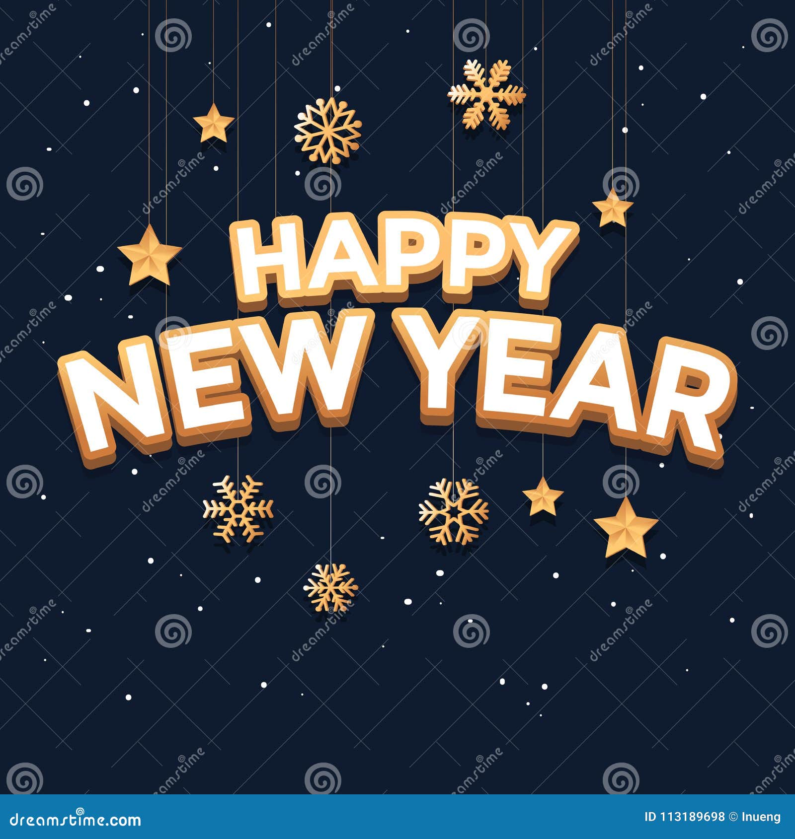 Happy new year text. stock vector. Illustration of happy - 113189698