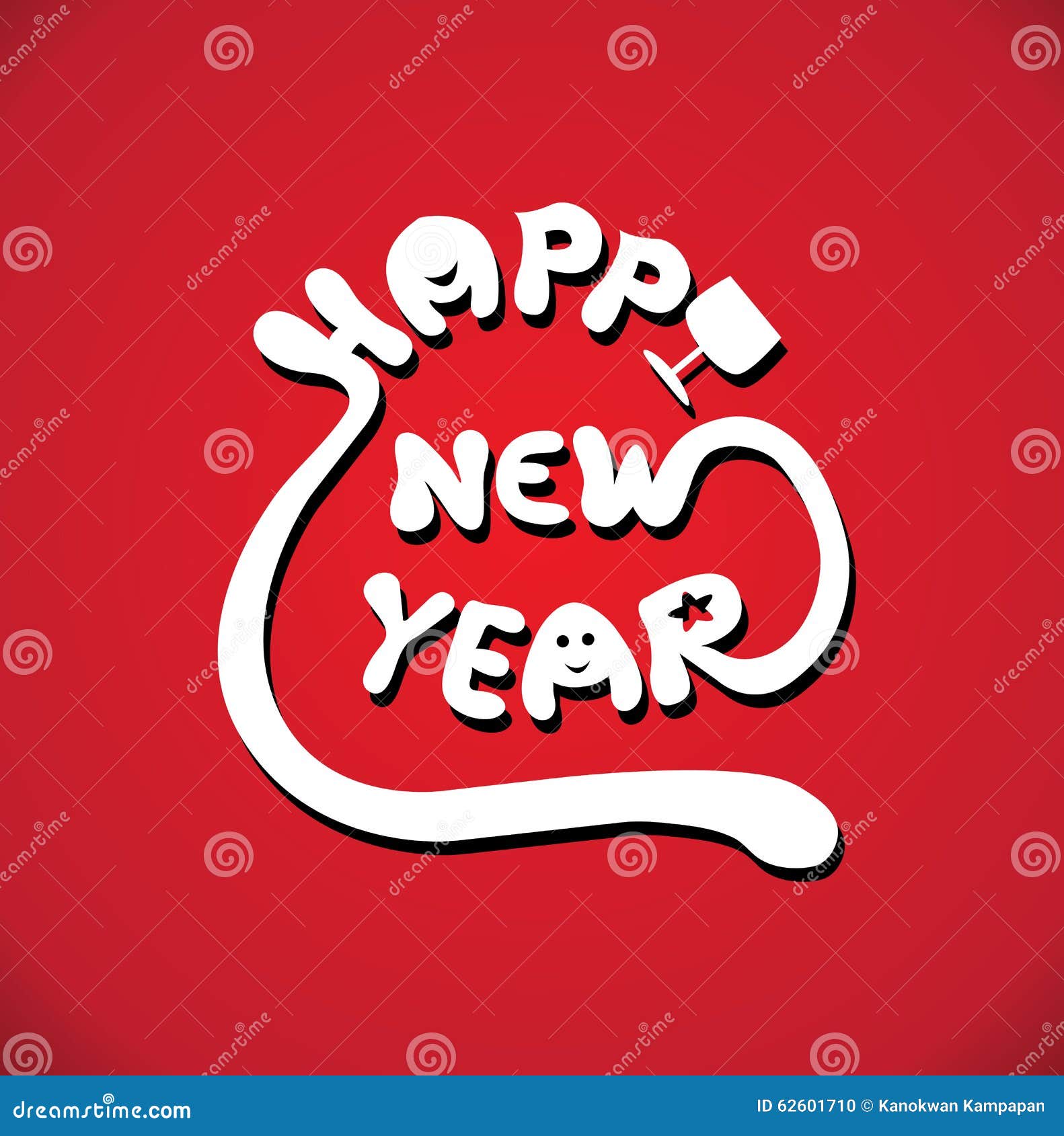 Happy new year text vector stock vector. Illustration of greeting ...