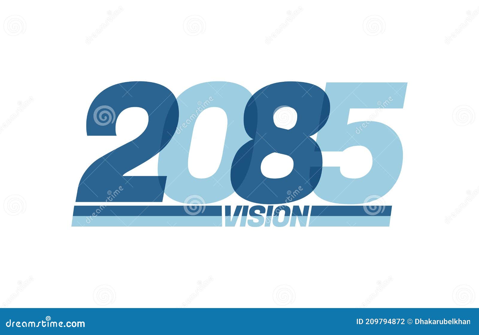 Happy New Year 2085. Typography Logo 2085 Vision, 2085 New Year Banner ...