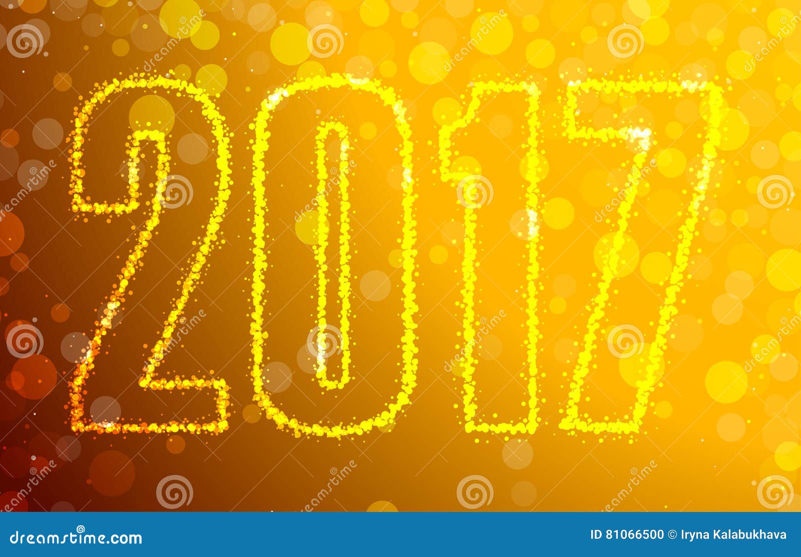 Happy 2017 New Year stock vector. Illustration of glowing - 81066500