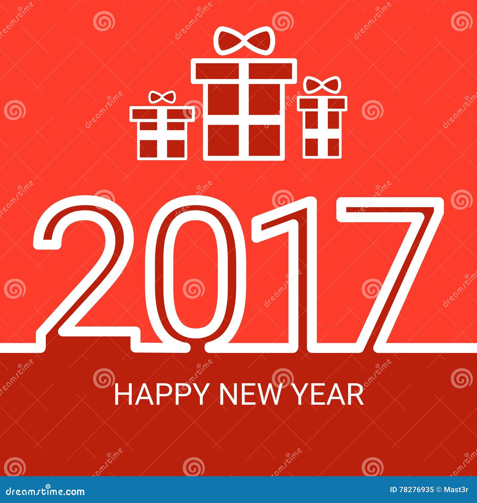 Happy New 2017 Year Web Icon Banner Stock Vector - Illustration of ...