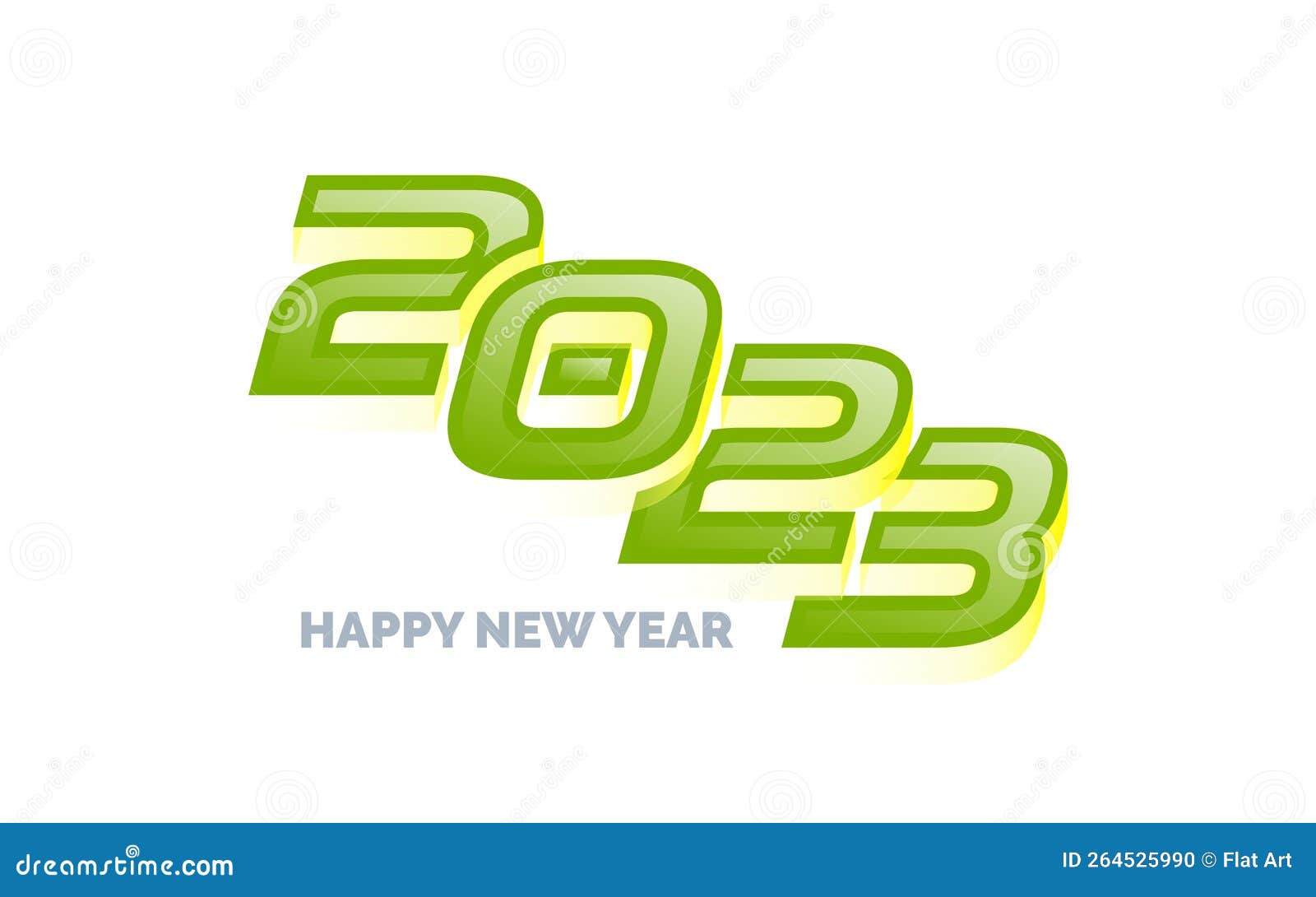 Happy New Year 2023 White Background Text Logo Design Stock Vector ...