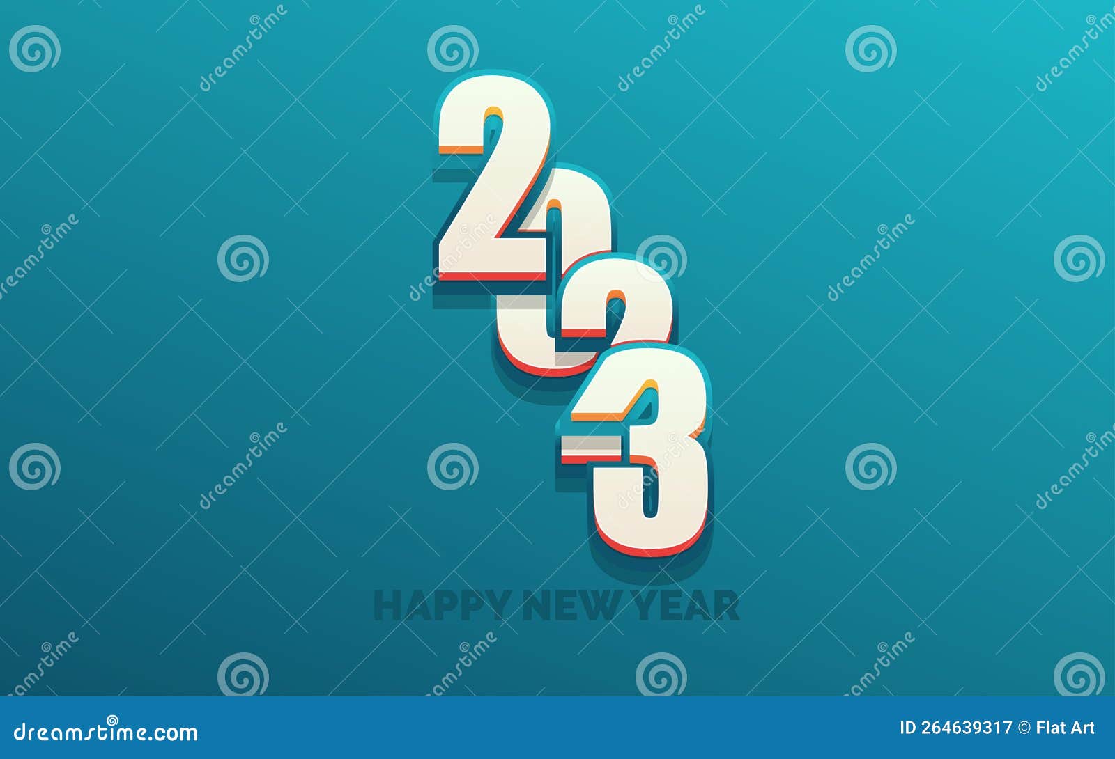 Happy New Year 2023 White Background Text Logo Design. Vector ...