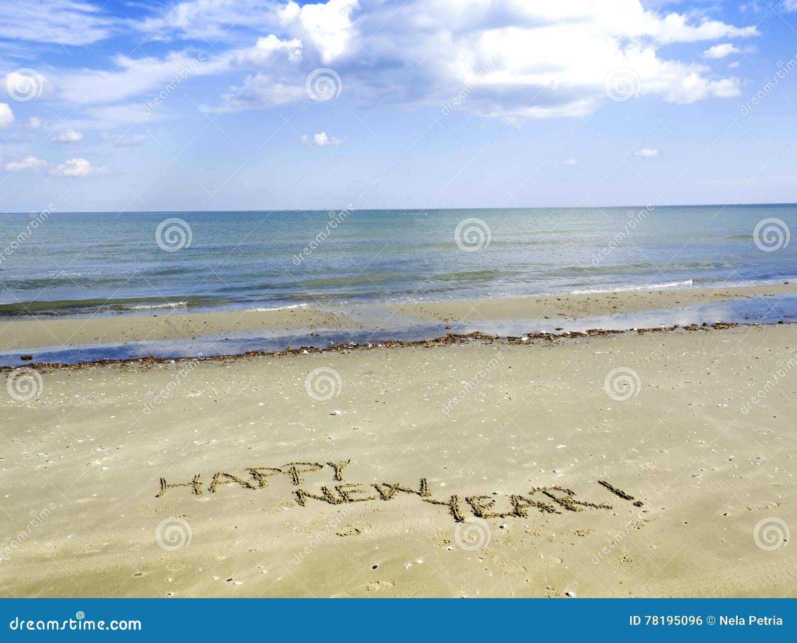 Happy new year stock photo. Image of nature, ocean, holiday - 78195096