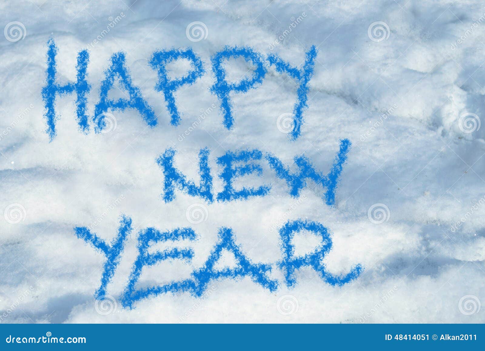 Happy New Year Written in the Snow Stock Image - Image of soft, frosty ...