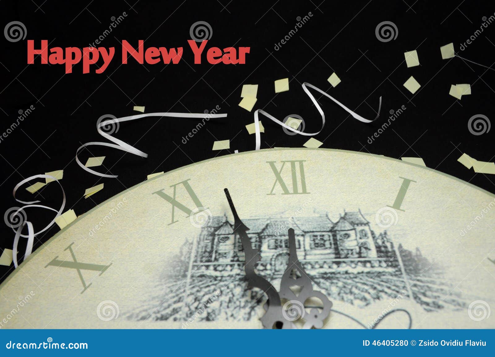 Happy New Year stock photo. Image of clock, countdown - 46405280