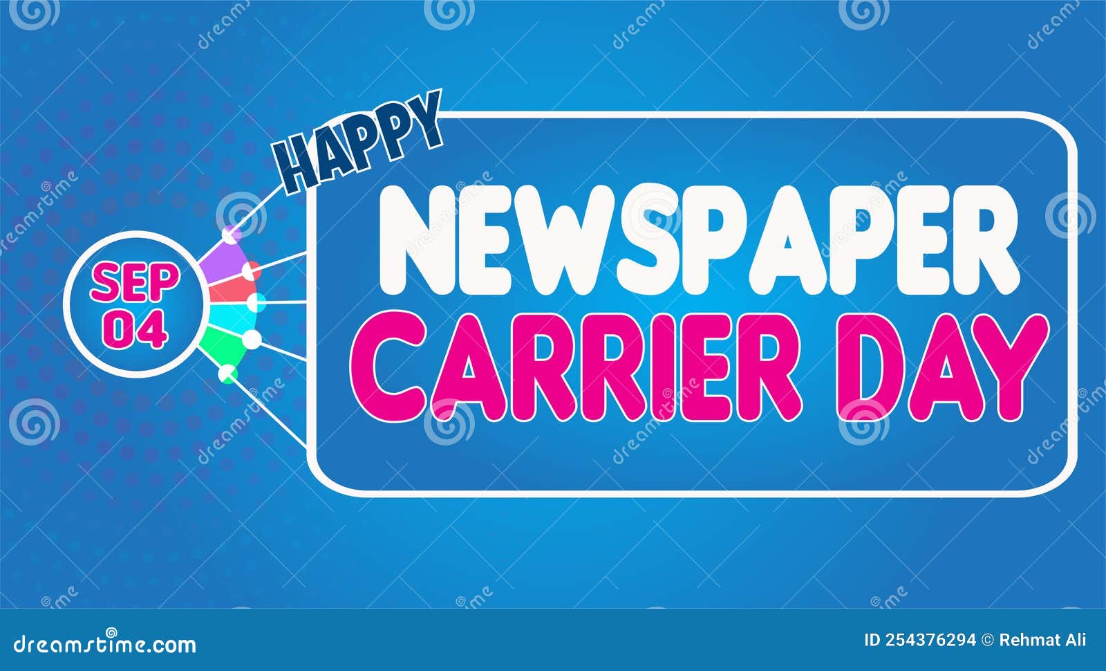 Happy Newspaper Carrier Day, September 04. Calendar of September Text ...