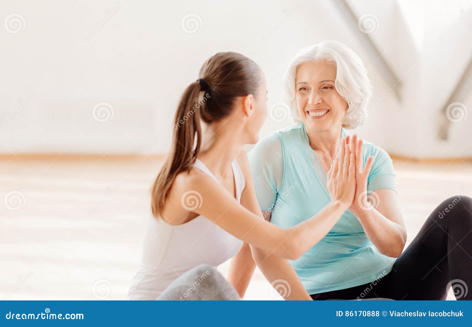 Happy Nice Women Giving High Five Stock Photos - Free & Royalty-Free ...