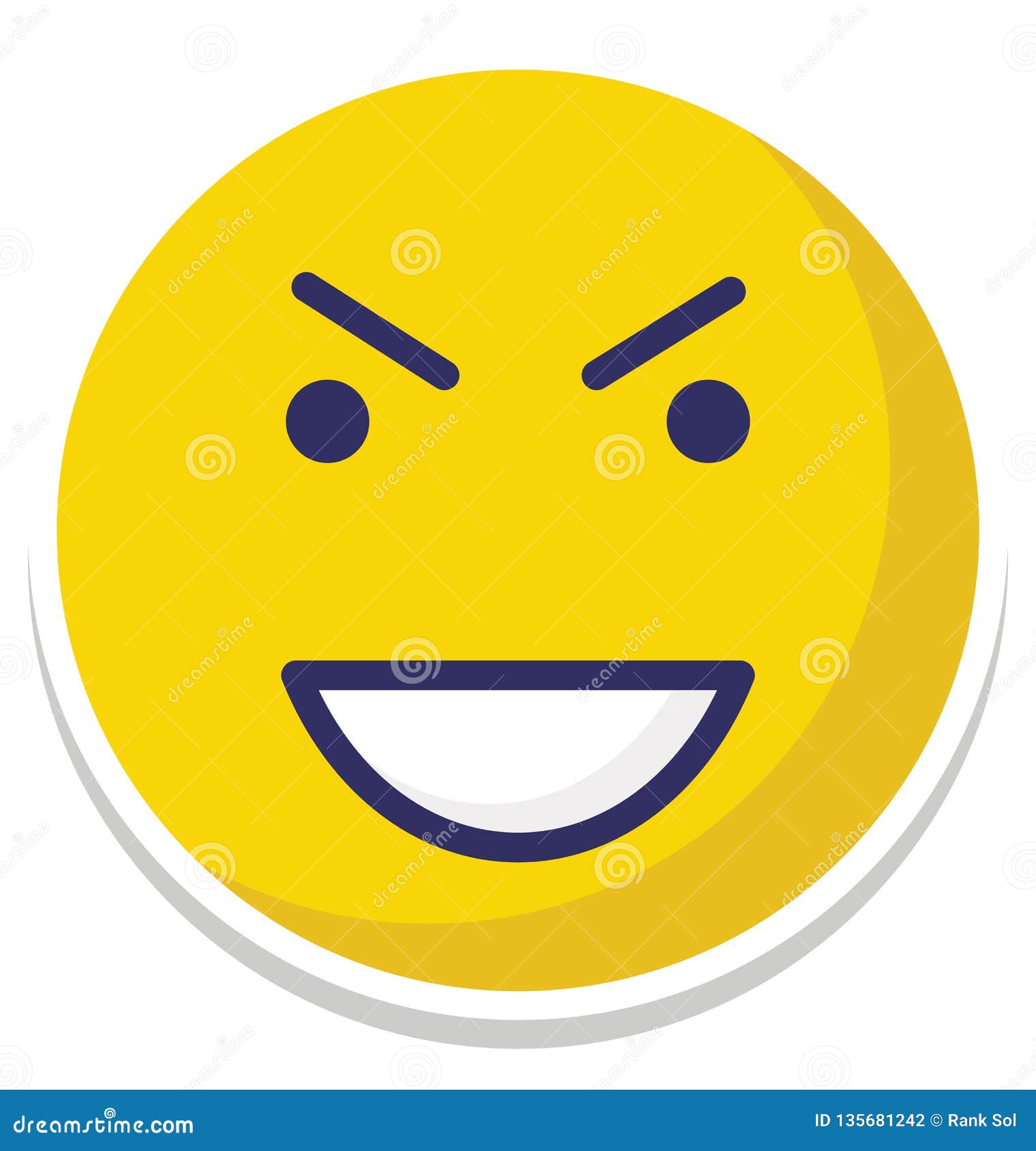 Happy, Nodding Vector Isolated Icon Which Can Easily Modify or Edit ...