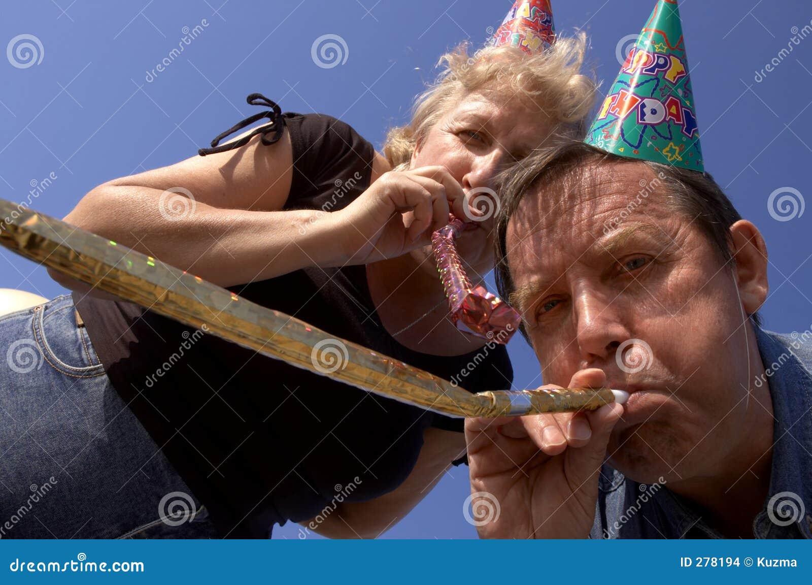 Happy Noisemakers on the Party Stock Photo - Image of amusement, maker ...