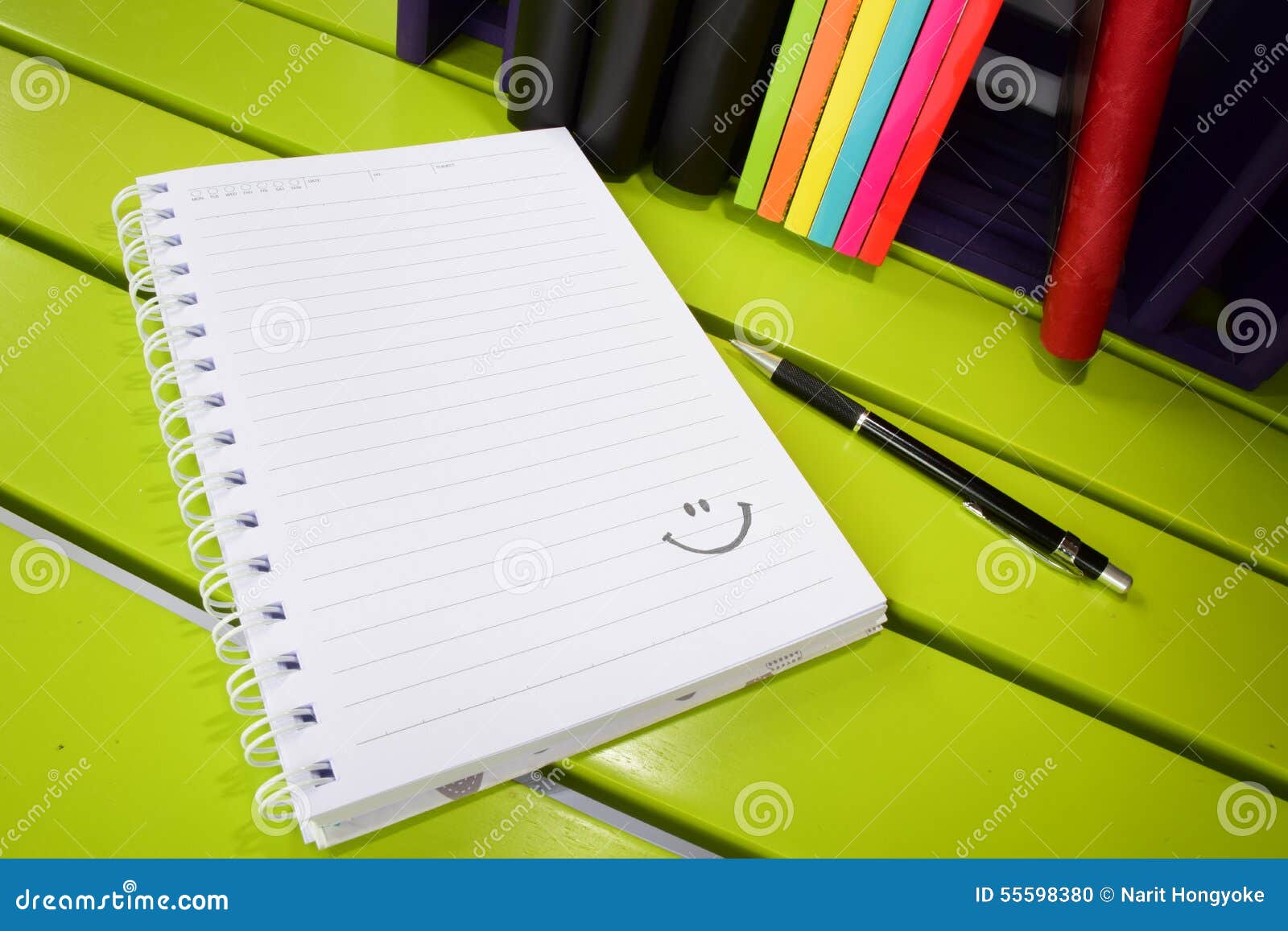 Happy notebook stock photo. Image of knowledge, literature - 55598380