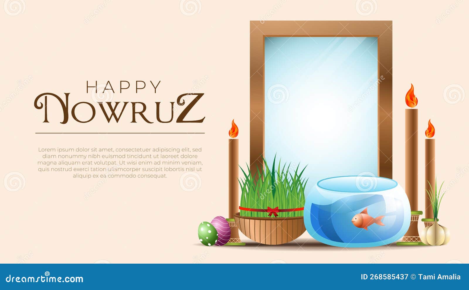Happy Nowruz Banner Template Design Stock Vector - Illustration of ...