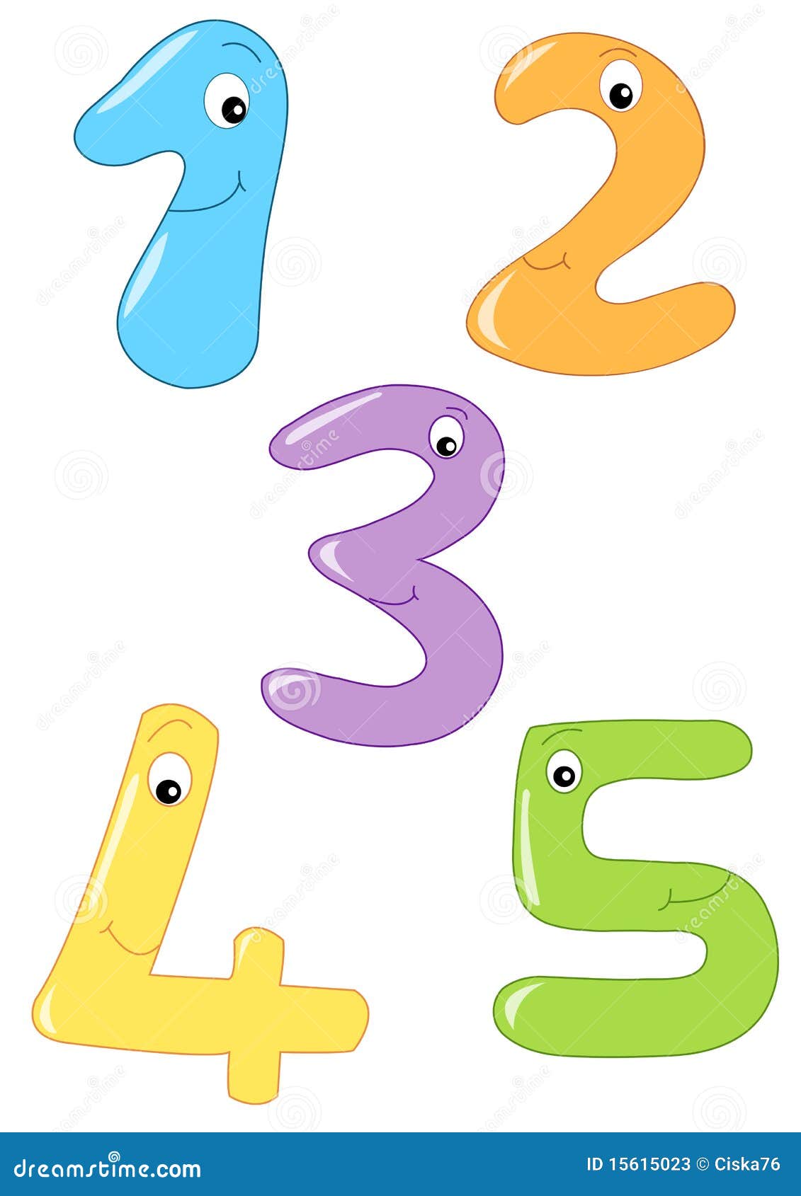 Happy numbers stock vector. Illustration of numbers, school - 15615023