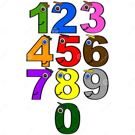 Happy numbers stock vector. Illustration of basic, figure - 28194665