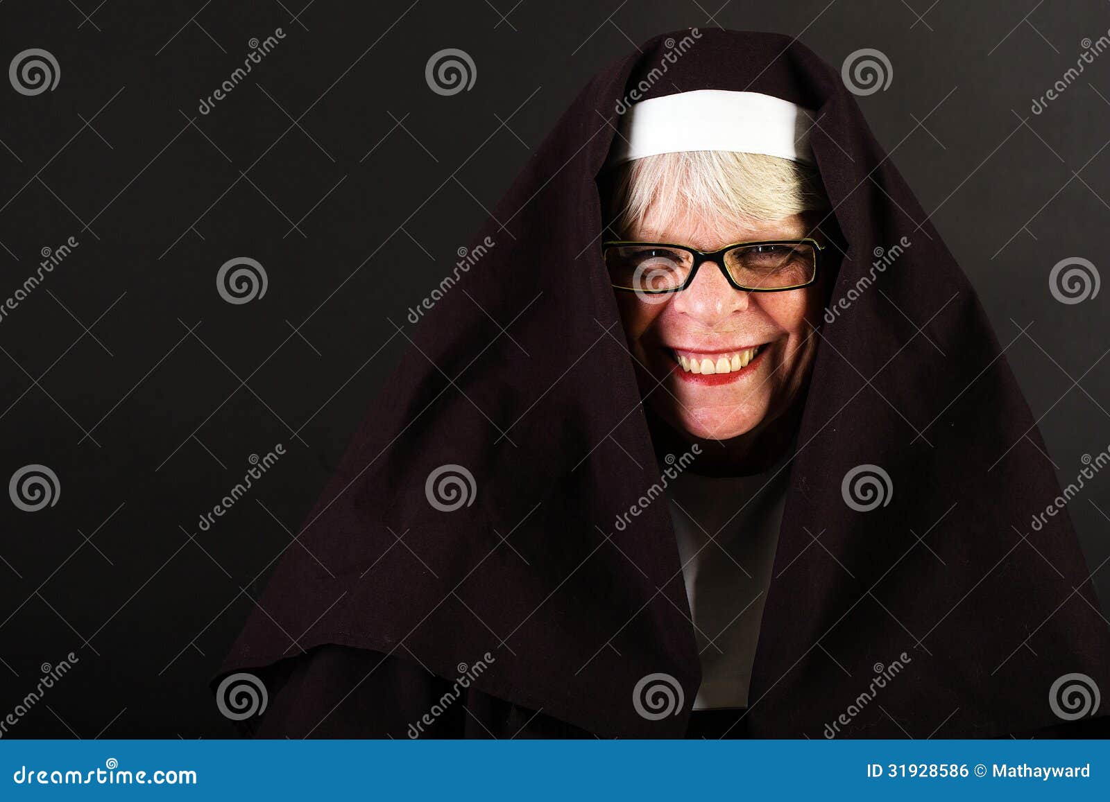 Happy Nun stock photo. Image of catholic, senior, woman - 31928586