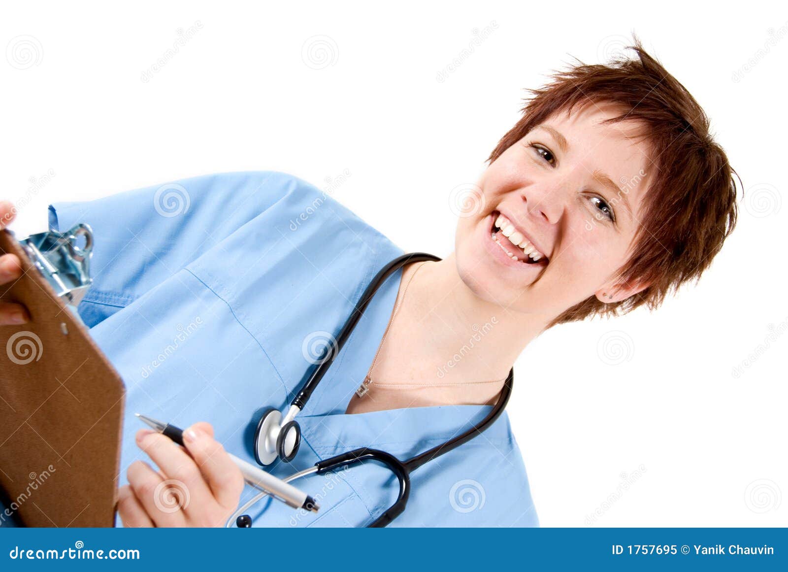 Happy nurse stock image. Image of confident, female, career - 1757695