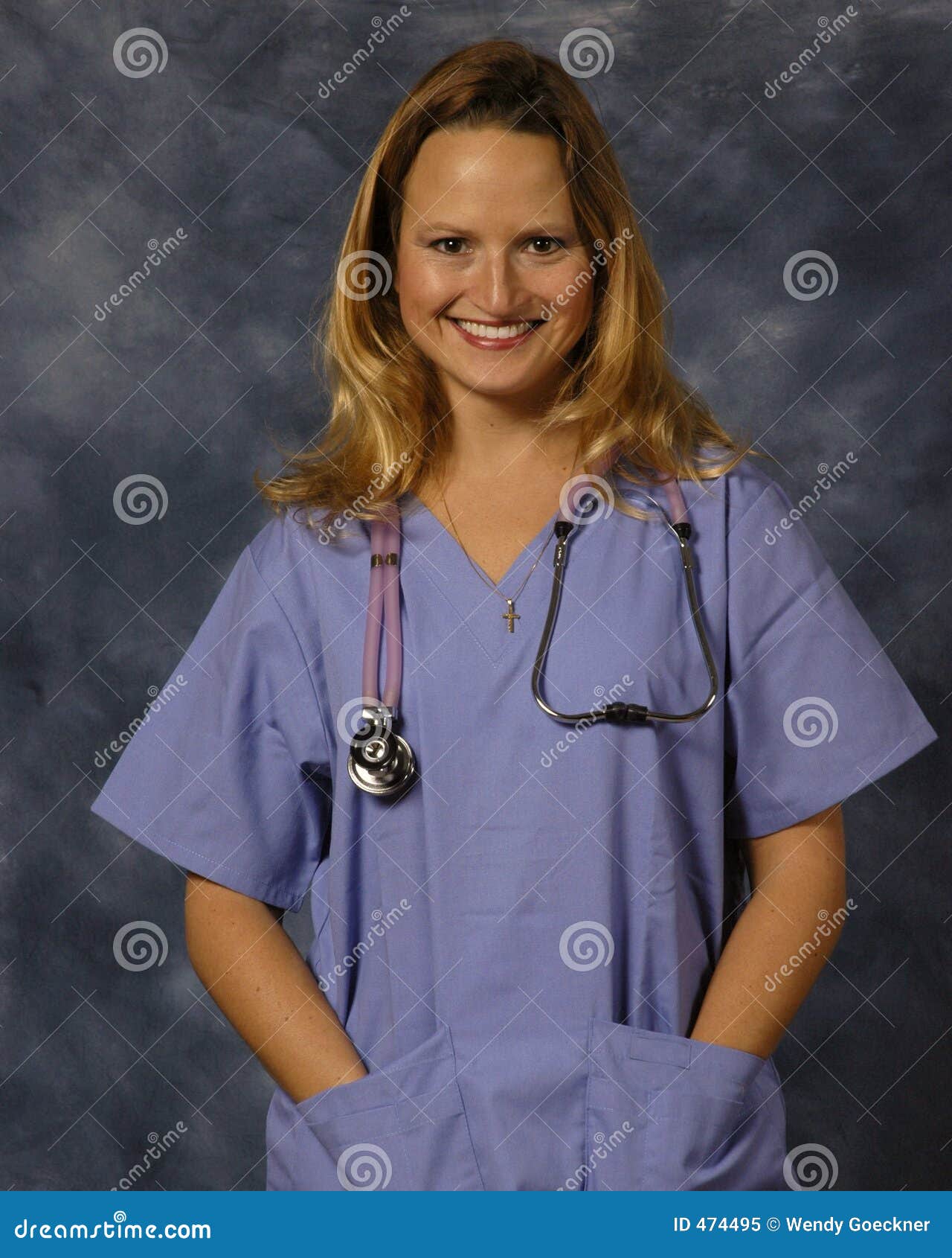 Happy Nurse stock image. Image of patient, stethoscope - 474495