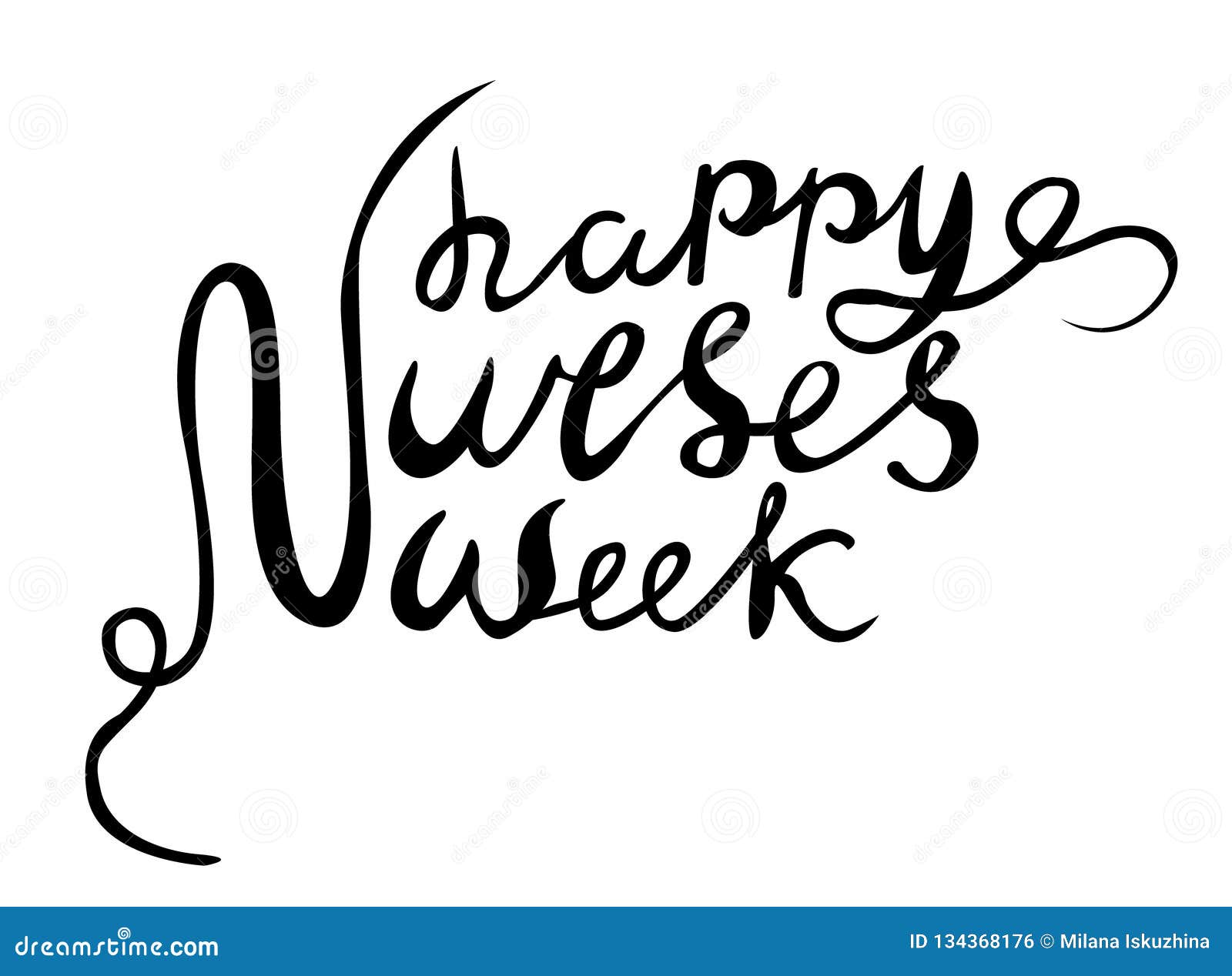Happy Nurses Week Vector, Hand Lettered Happy Nurses Week Vector Stock ...