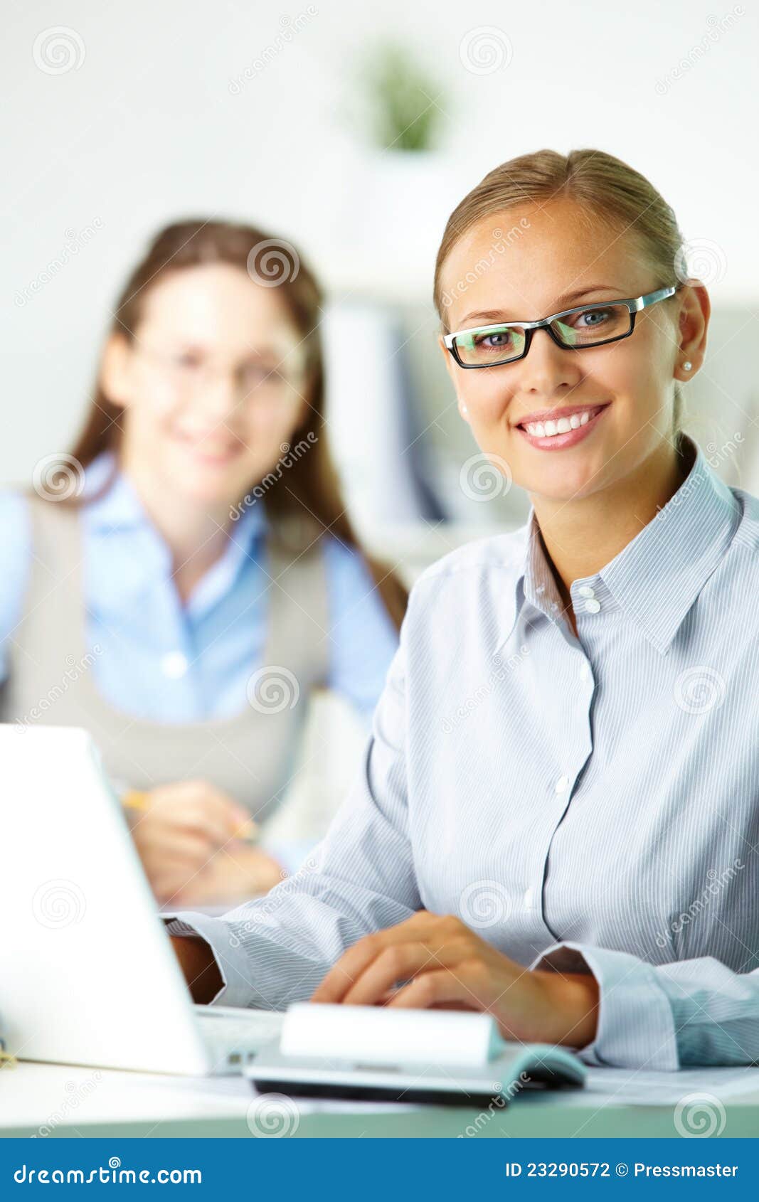 Happy office worker stock photo. Image of adult, confident - 23290572