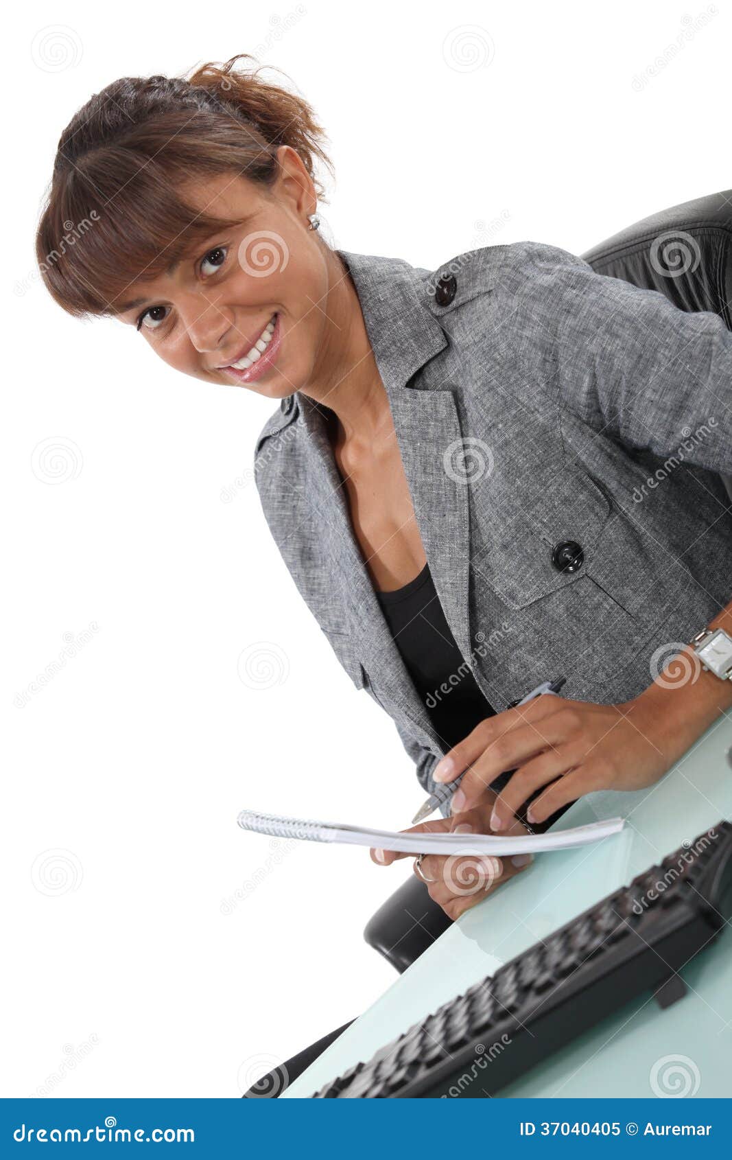 Happy office worker stock image. Image of desk, college - 37040405