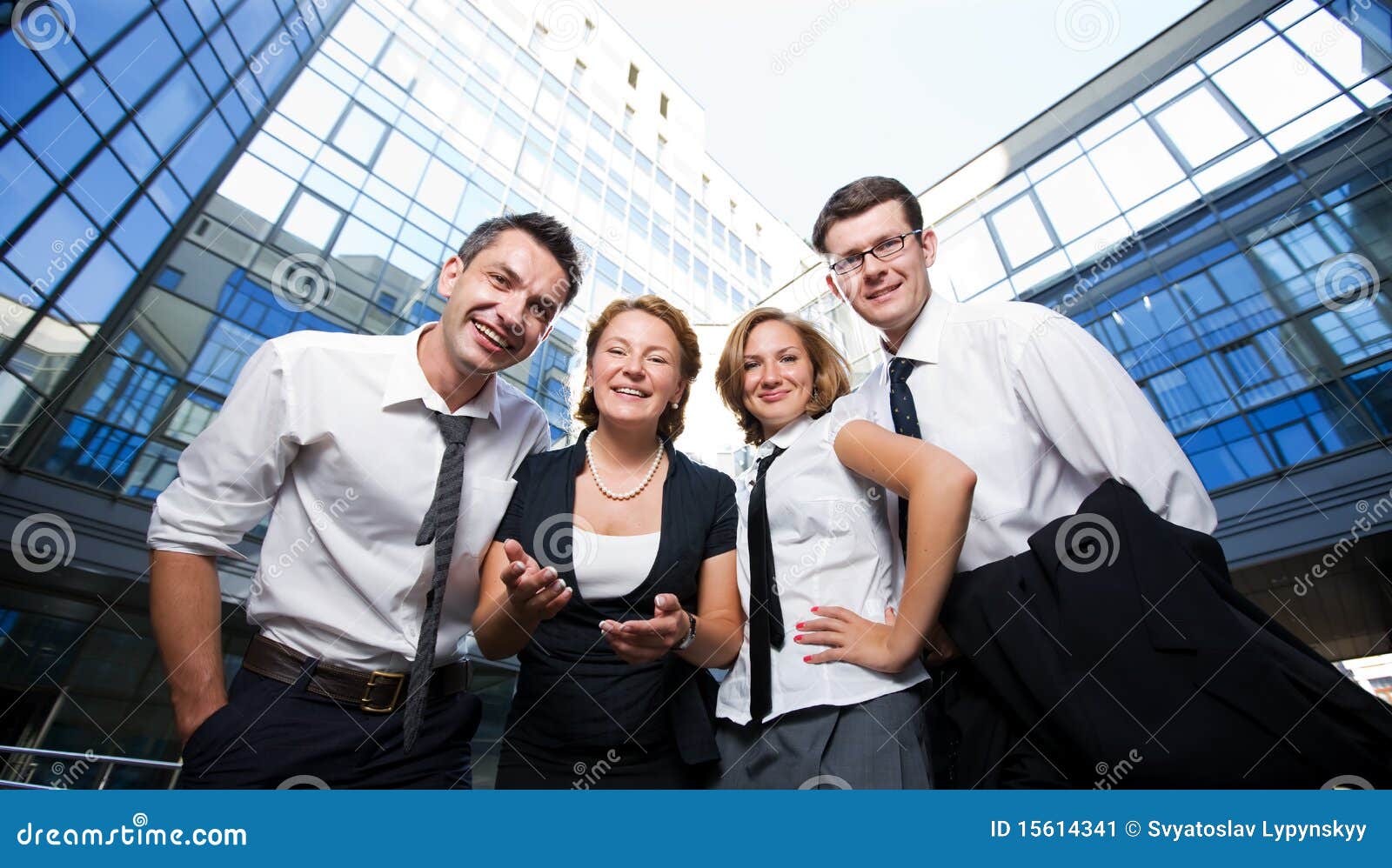 Happy office workers stock image. Image of board, boss - 15614341