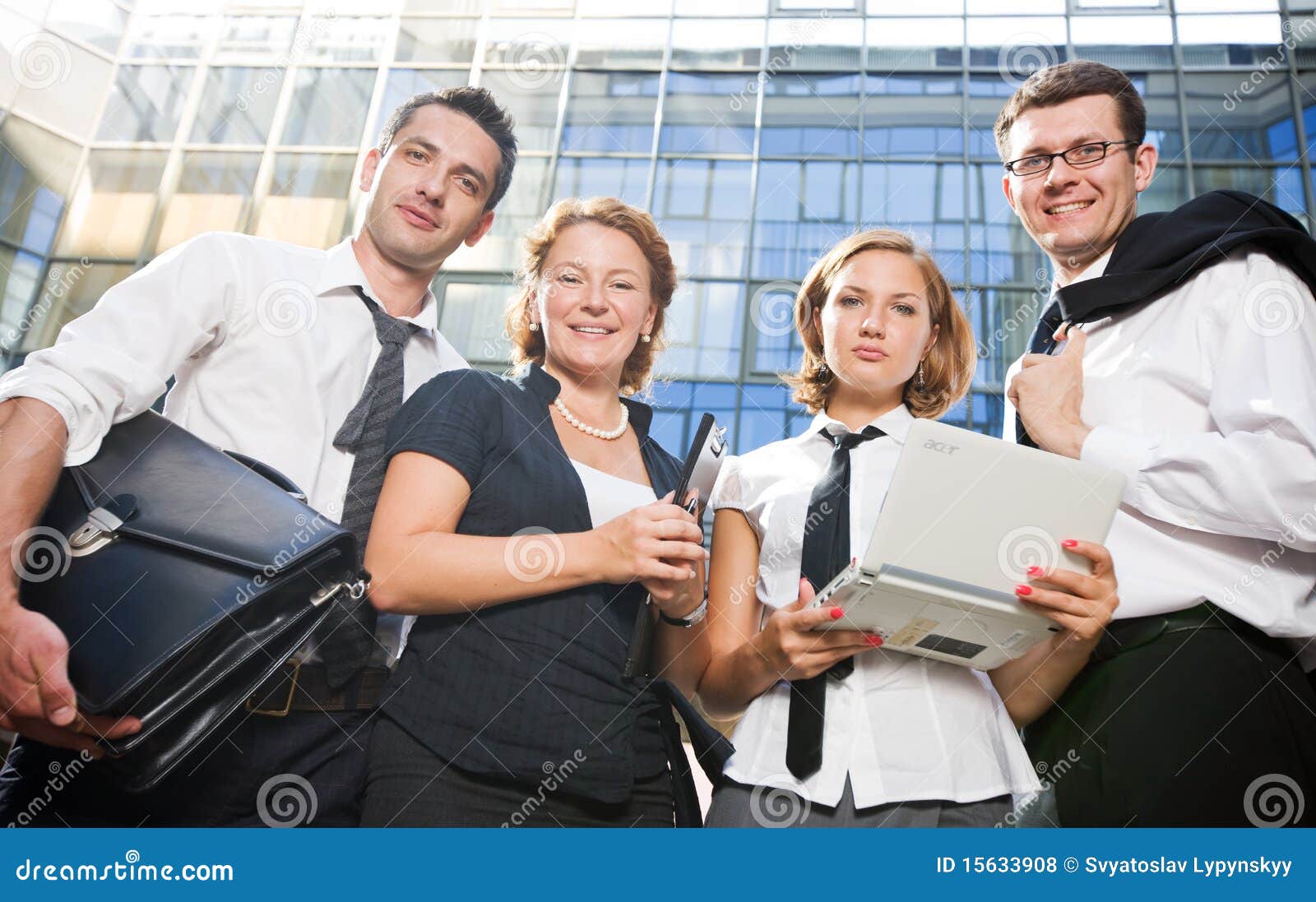 Happy office workers stock photo. Image of corporate - 15633908