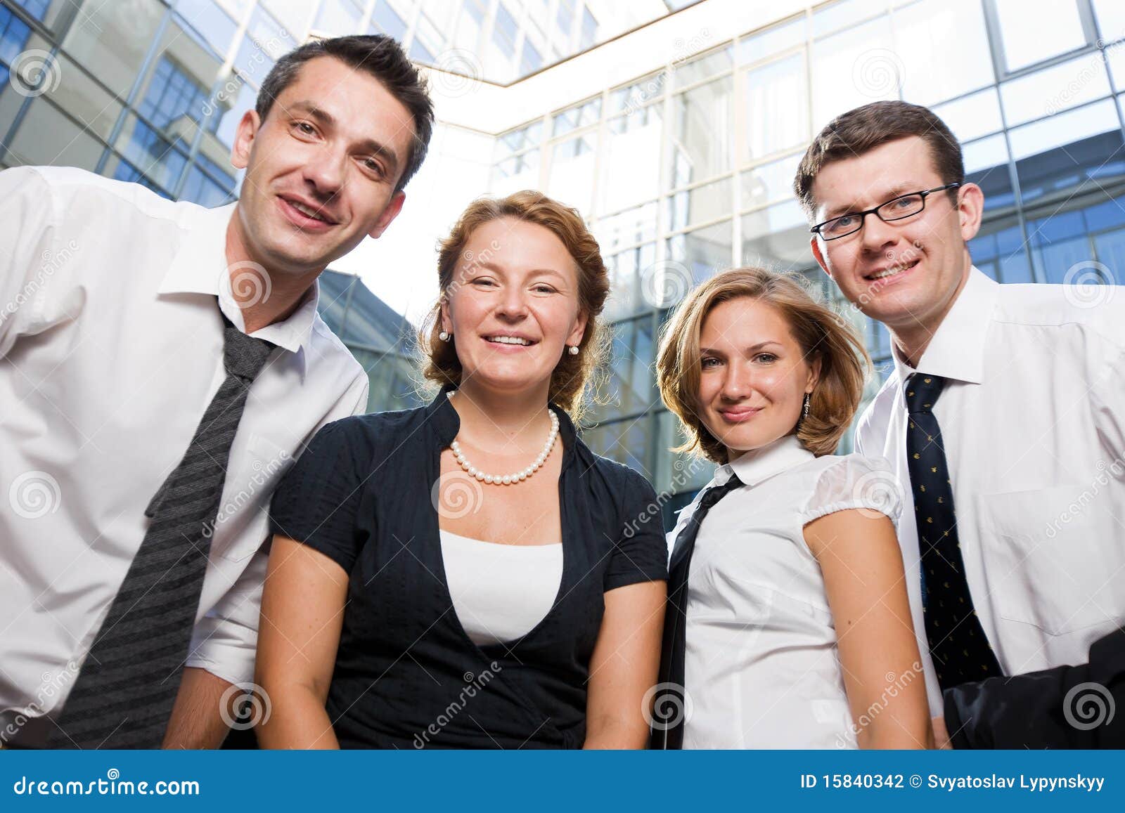 Happy office workers stock photo. Image of people, presentation - 15840342