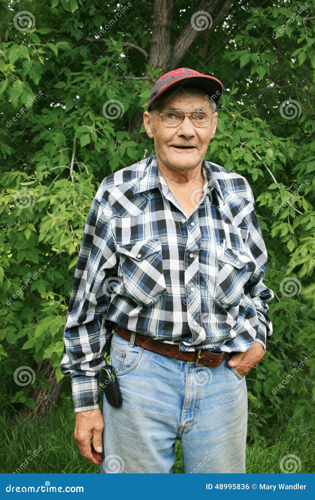 Happy Old Farm Man stock photo. Image of adult, expressive - 48995836