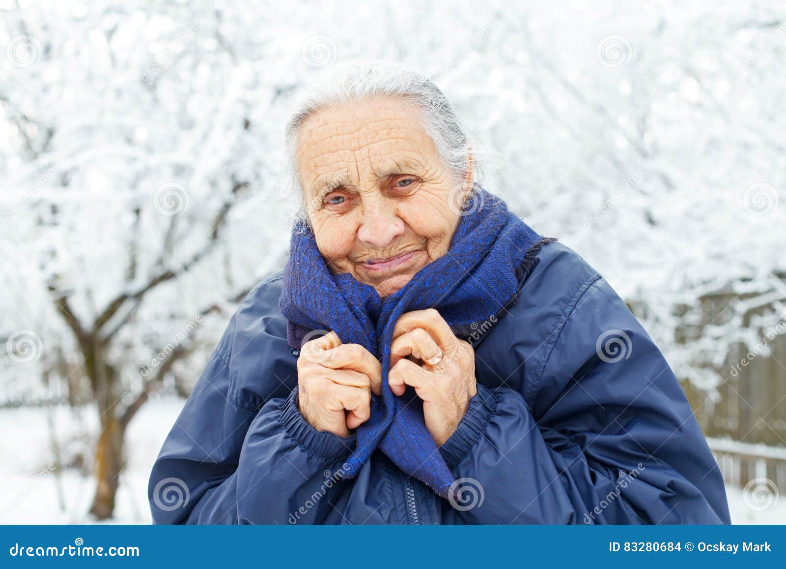 Happy old lady stock photo. Image of outdoor, hands, happy - 83280684