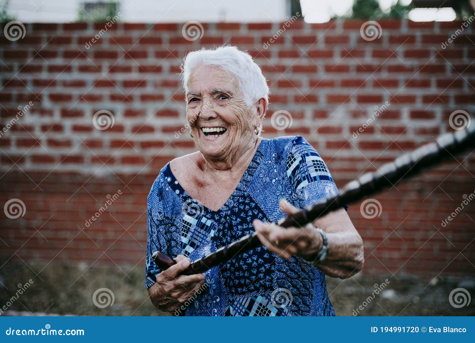 Happy Old Lady Smiling Outdoors and Having Fun Stock Photo - Image of ...