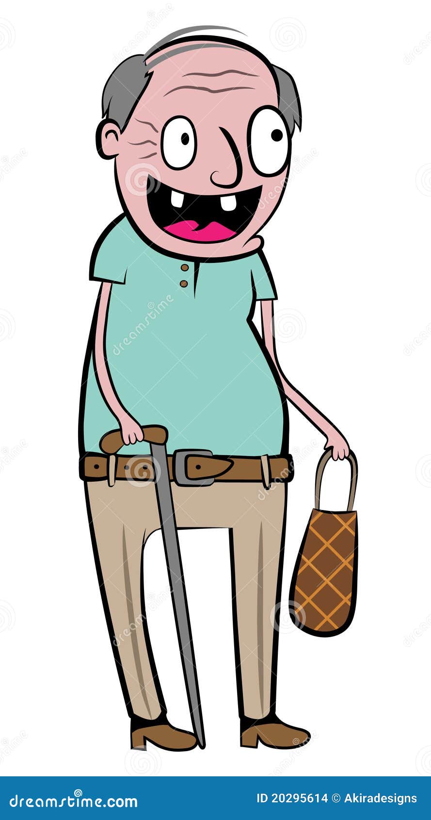 Happy old man stock vector. Illustration of excited, white - 20295614