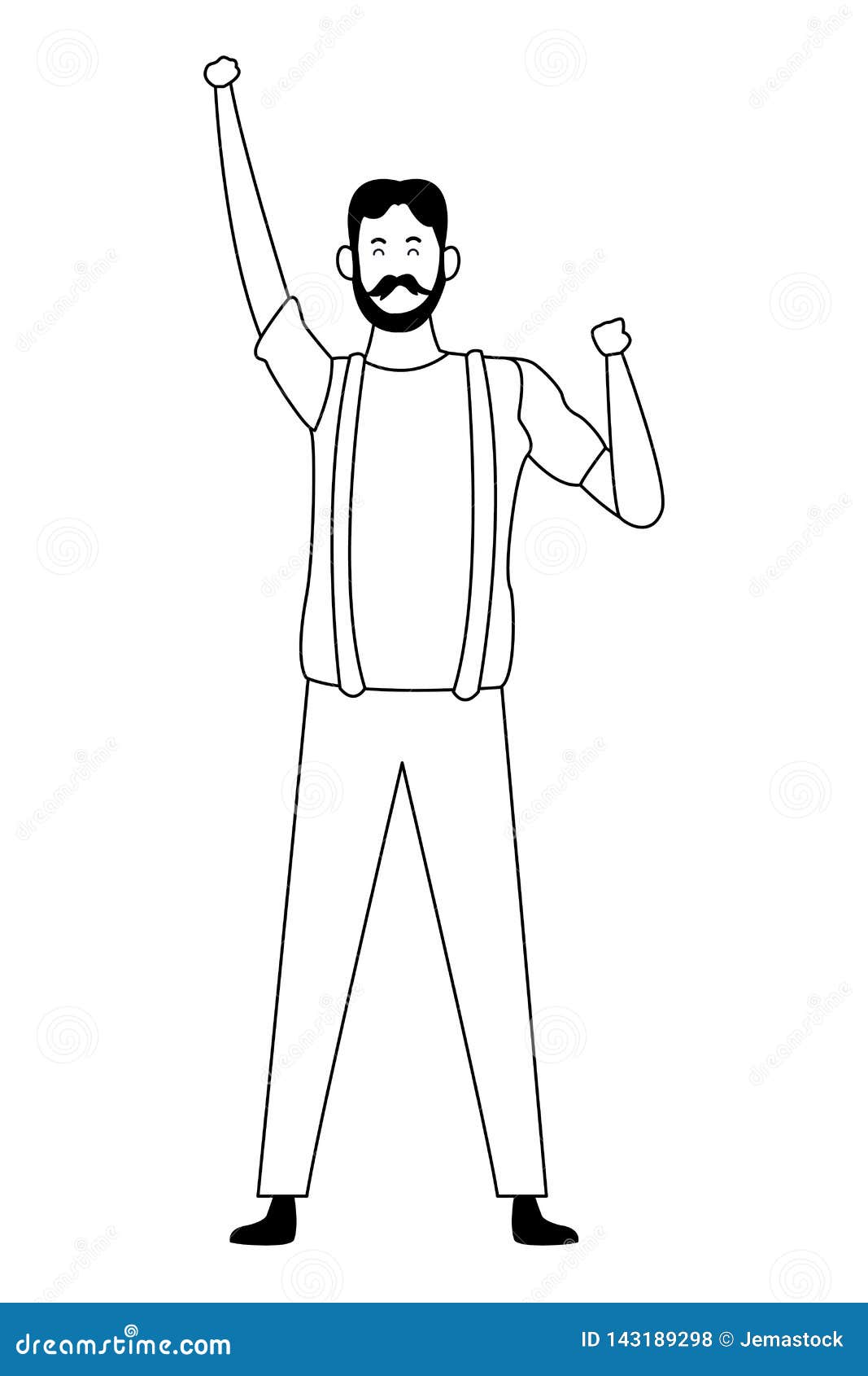 Happy Old Man Dancing Cartoon Stock Vector - Illustration of ...