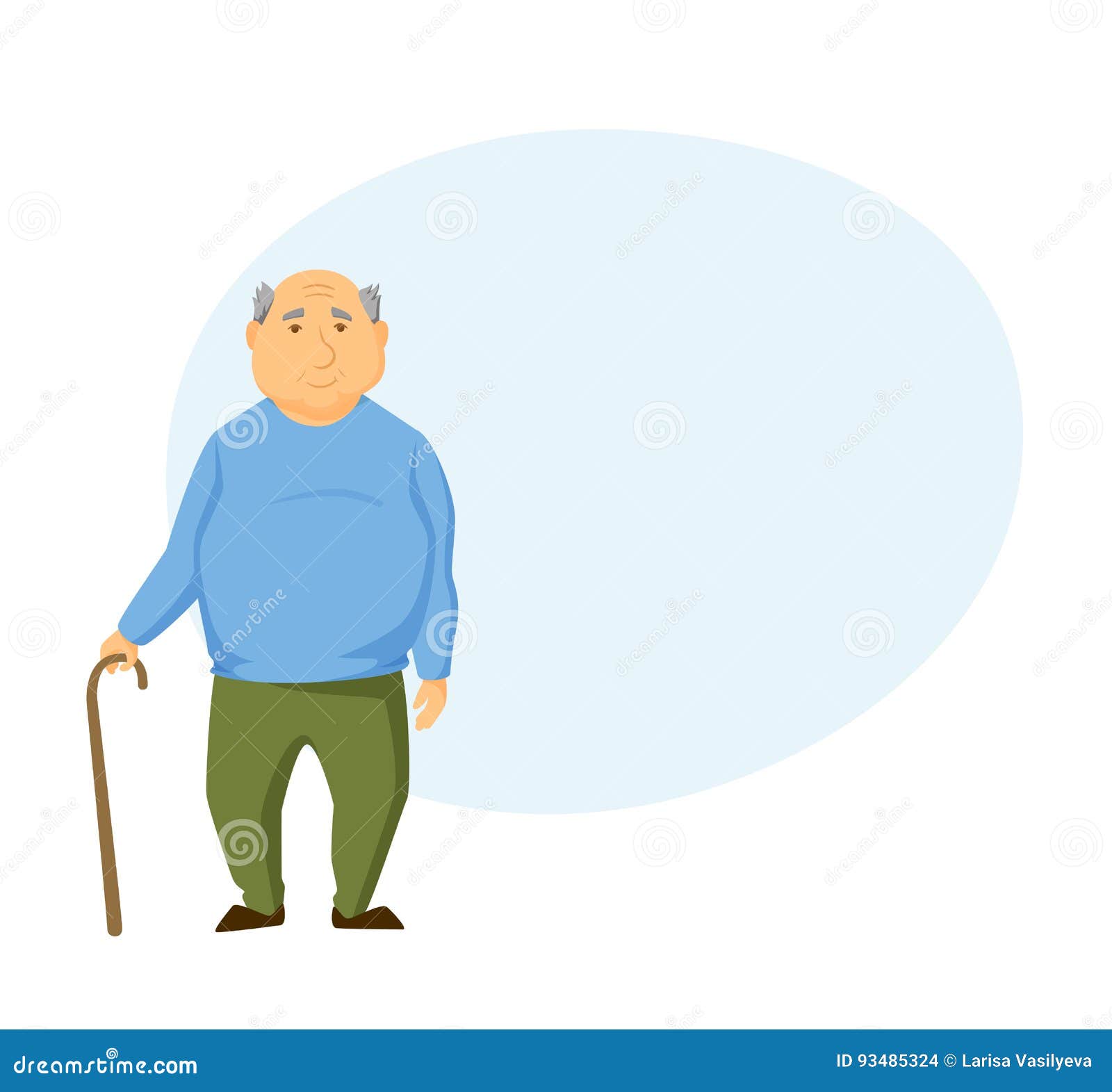 Happy old man stock vector. Illustration of face, cute - 93485324