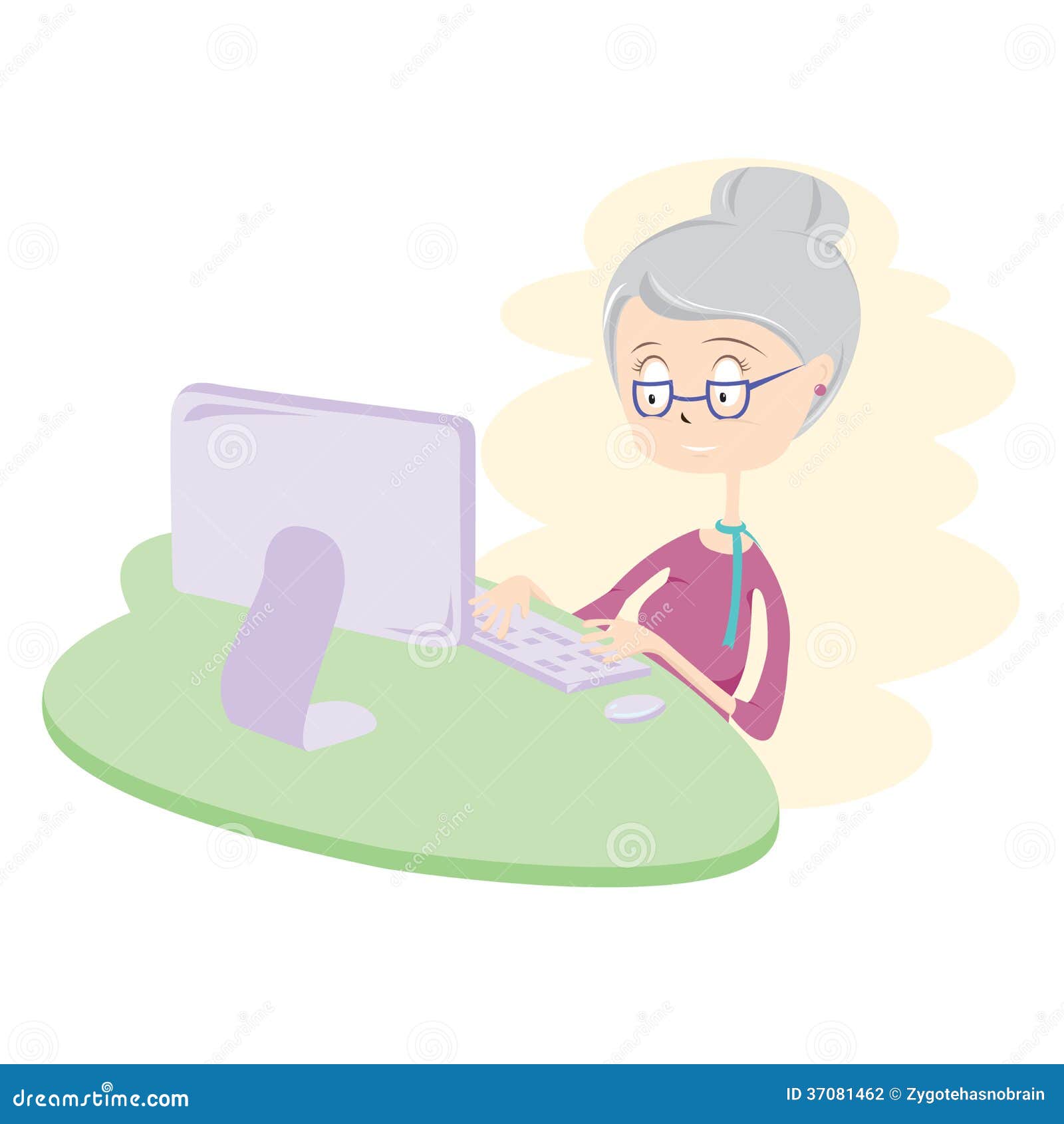 Woman Using Computer Vector Stock Illustrations – 12,447 Woman Using ...