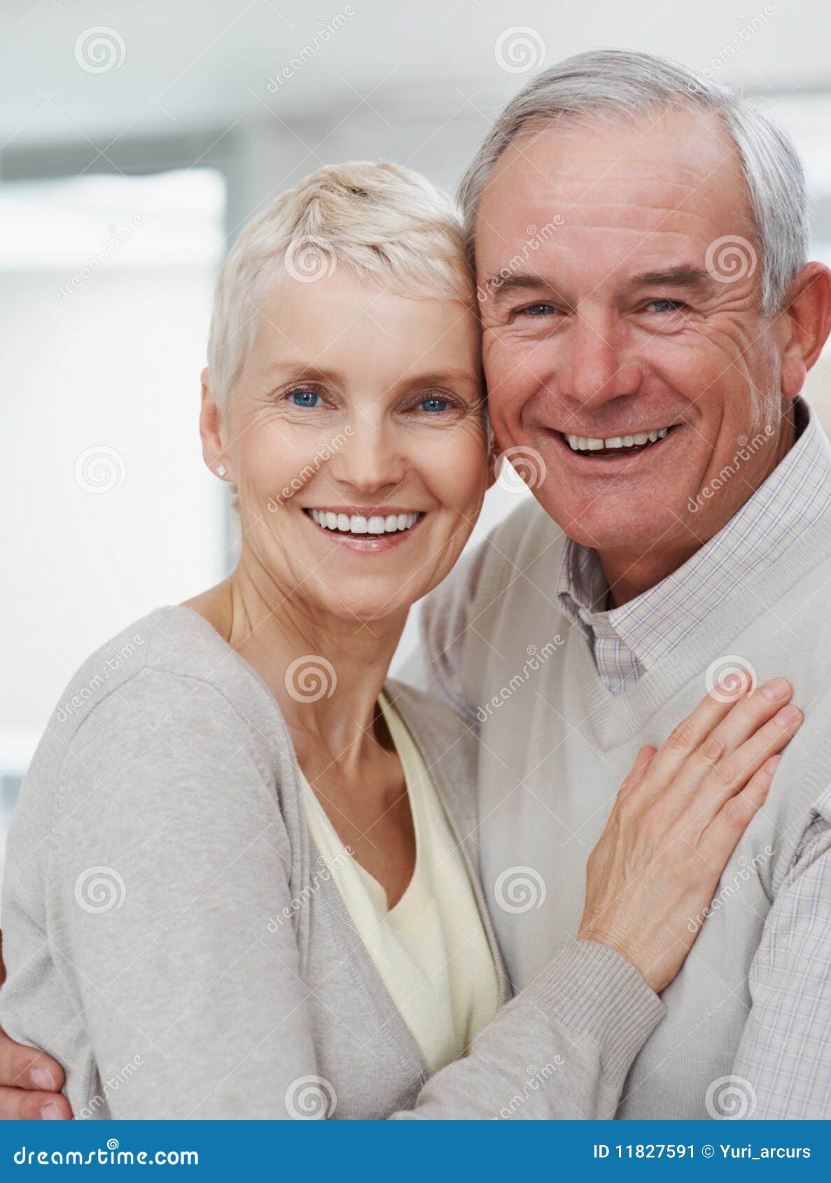 Happy Older Couple Embracing Each Other Stock Image - Image of face ...