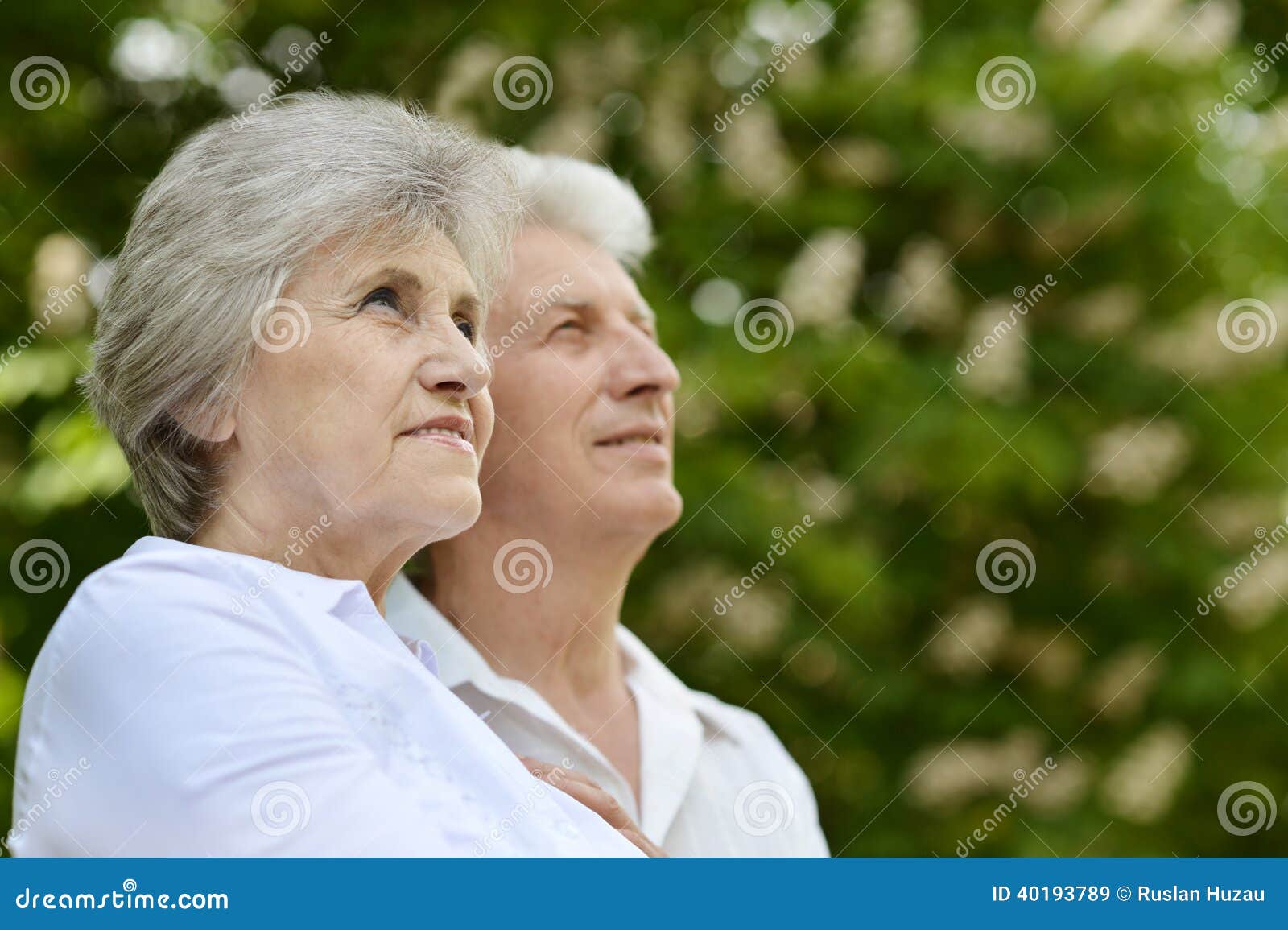 Happy older couple stock image. Image of aged, leaf, blossoming - 40193789