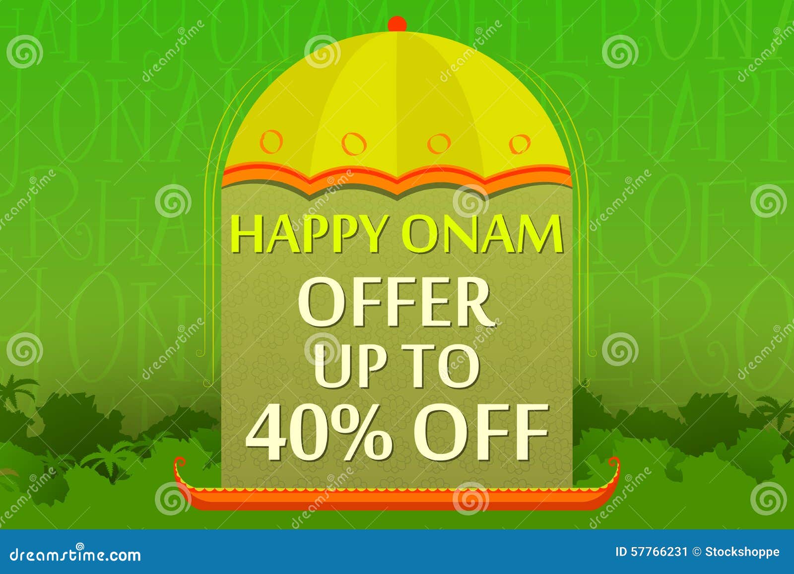 Happy Onam Offer stock vector. Illustration of festival - 57766231