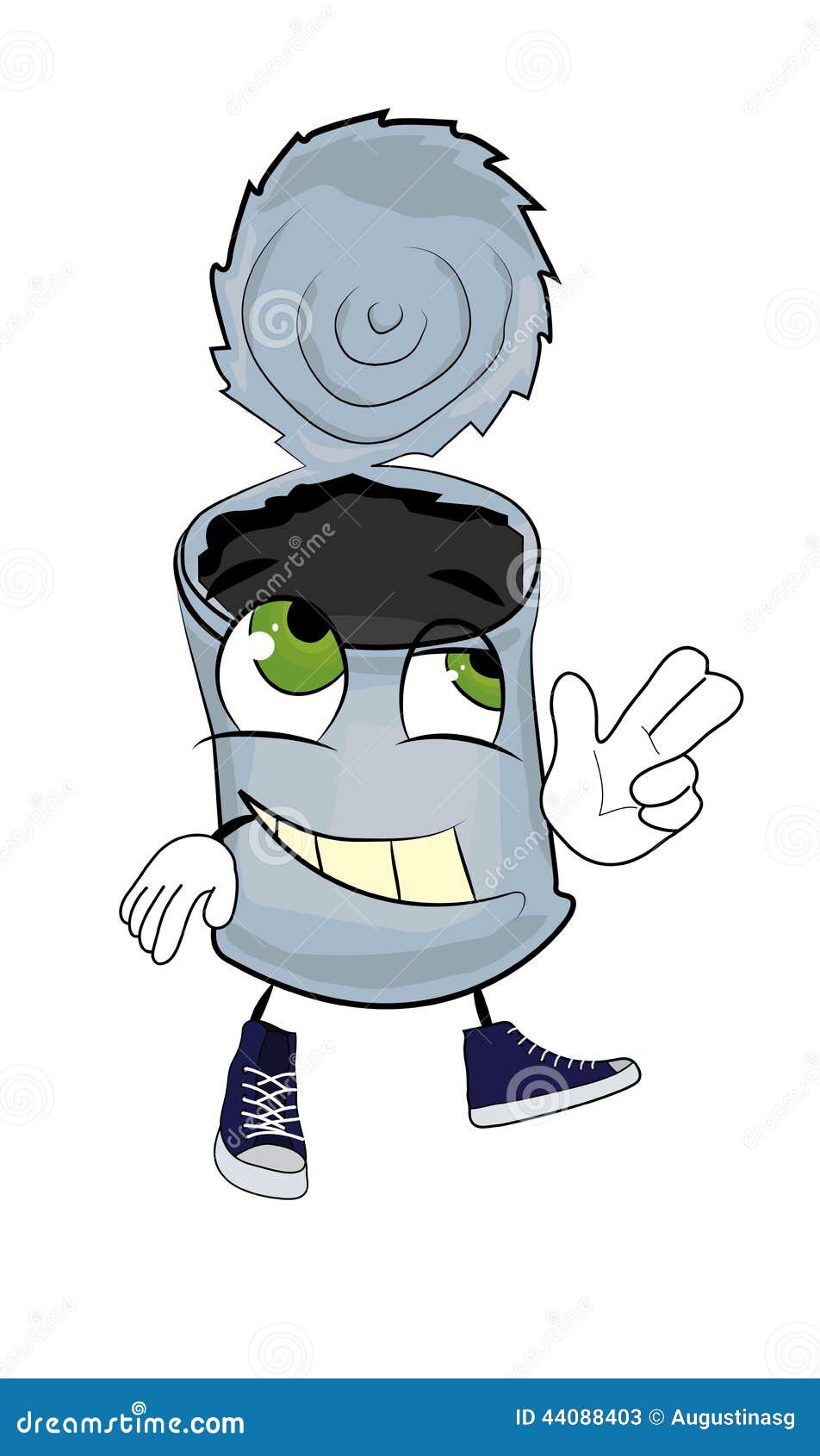 Happy Opened can cartoon stock illustration. Illustration of happy ...