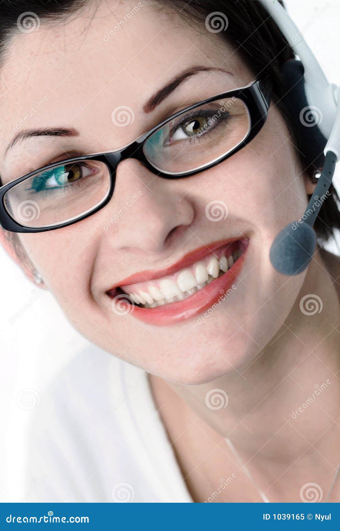 Happy Operator stock image. Image of close, happy, customer - 1039165